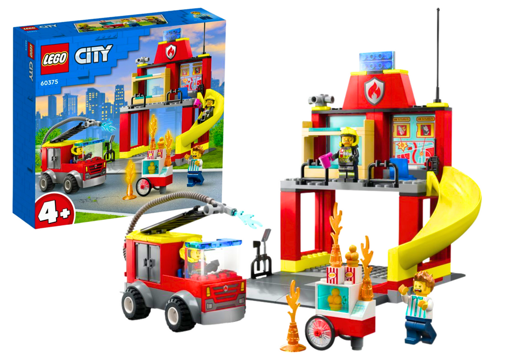 LEGO CITY Feuerwache und Feuerwehrauto 60735 | Spielzeug \ Baukasten ...