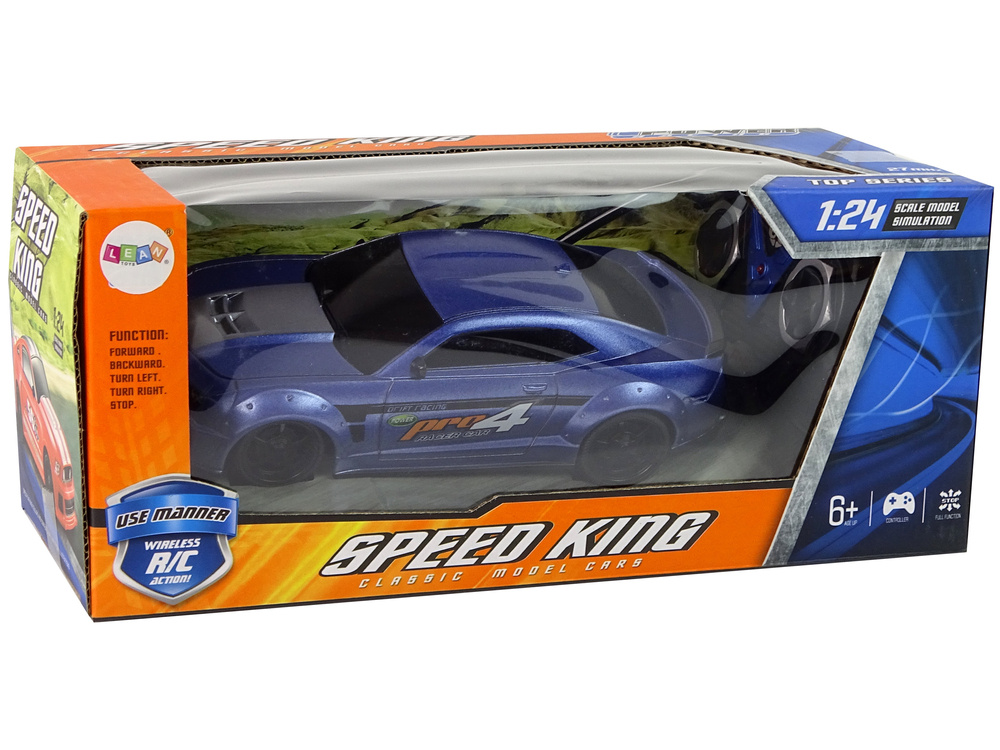 Remote-controlled R/C Sports Car 1:24 Speed King Blue | Toys \ R/C ...