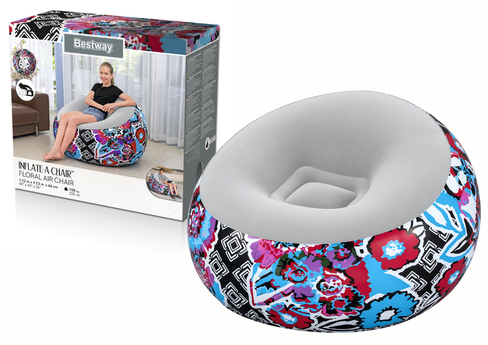 Inflatable Armchair Graffiti 112 x 112 x 66 cm Bestway 75111 | Swimming ...
