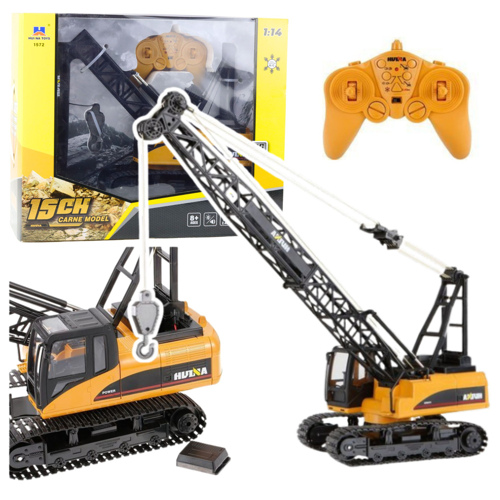 Huina Remote Controlled Construction Crane with Hoist RC 1:14 | Toys ...
