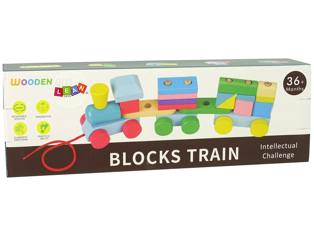 Wooden Blocks Train Wheels Wagons Figures | Toys \ Zabawki drewniane ...