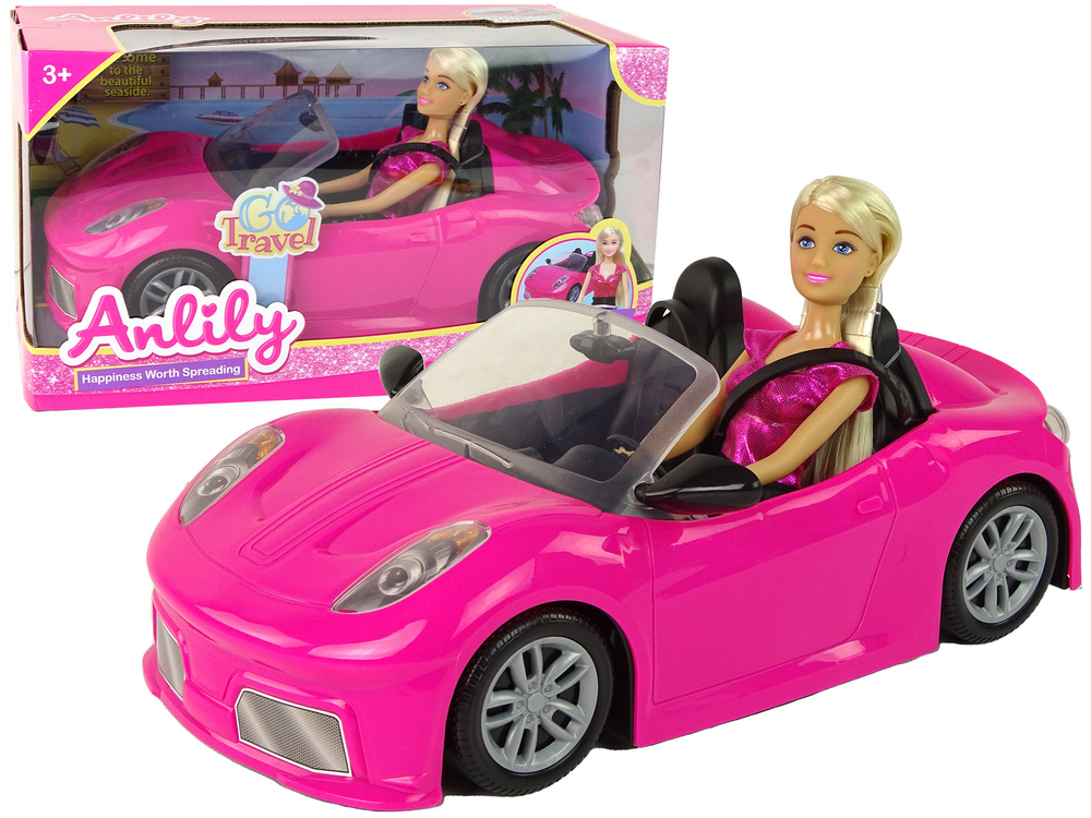 Pink Sports Car Doll Set | Toys \ Dolls, houses, buggys \ Lalki Barbie