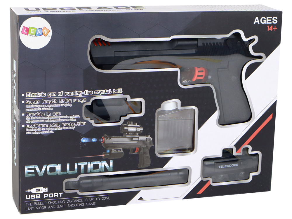 Electric Water Bullet Gun Set Black 20 meters | Toys \ Guns \ Pistolety ...