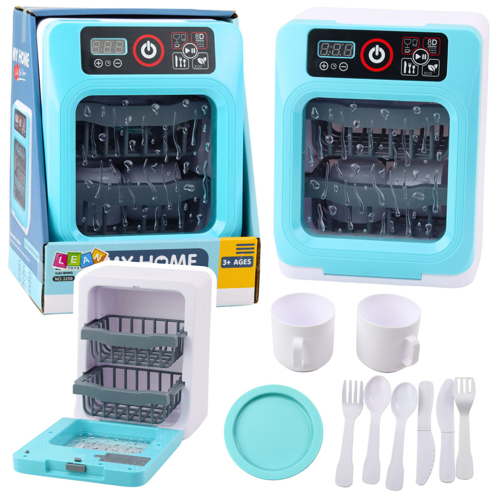 Toy Dishwasher For Kids Dishes Blue | Toys \ Household appliances and ...