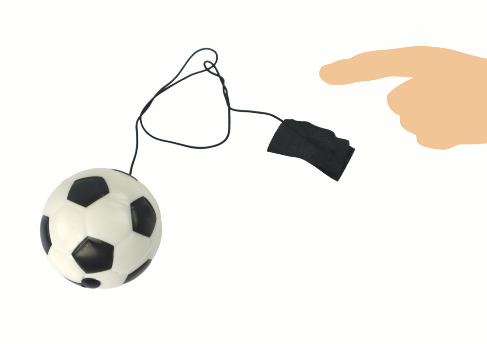 PU Football with Jojo Eraser for Bouncing, 6 cm, White | Sport ...