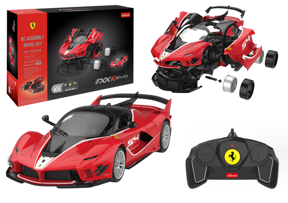 Auto Rastar Building Blocks 1:18 Ferrari FXXK EVO Red 88 Pieces | Toys ...