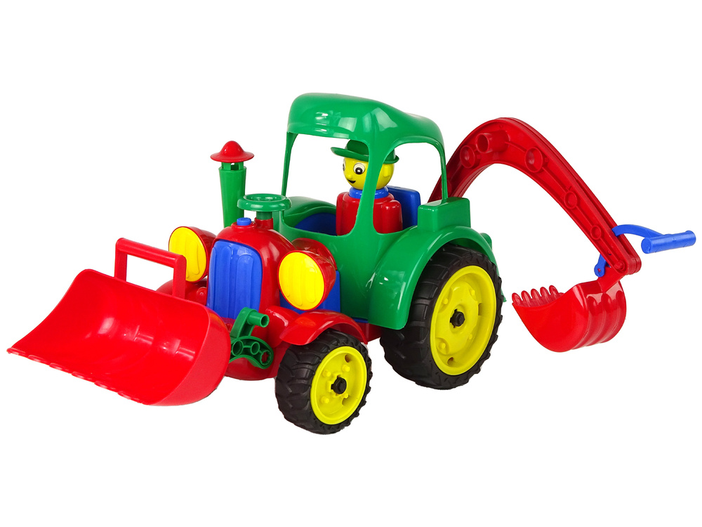 Large Tractor Excavator with Figure Rubber Wheels Moving Buckets | Toys ...