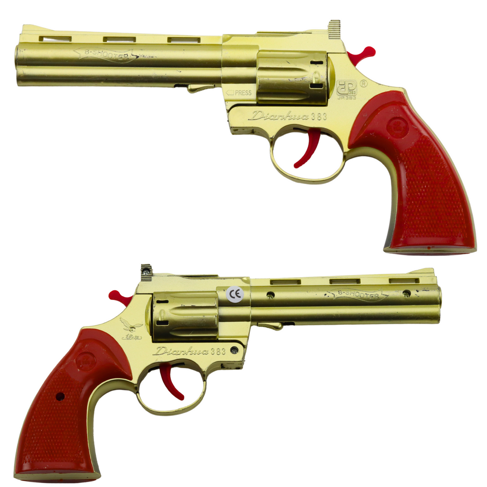 Revolver Percussion Gun Prop Shooting Sound Gold | Spielzeug ...