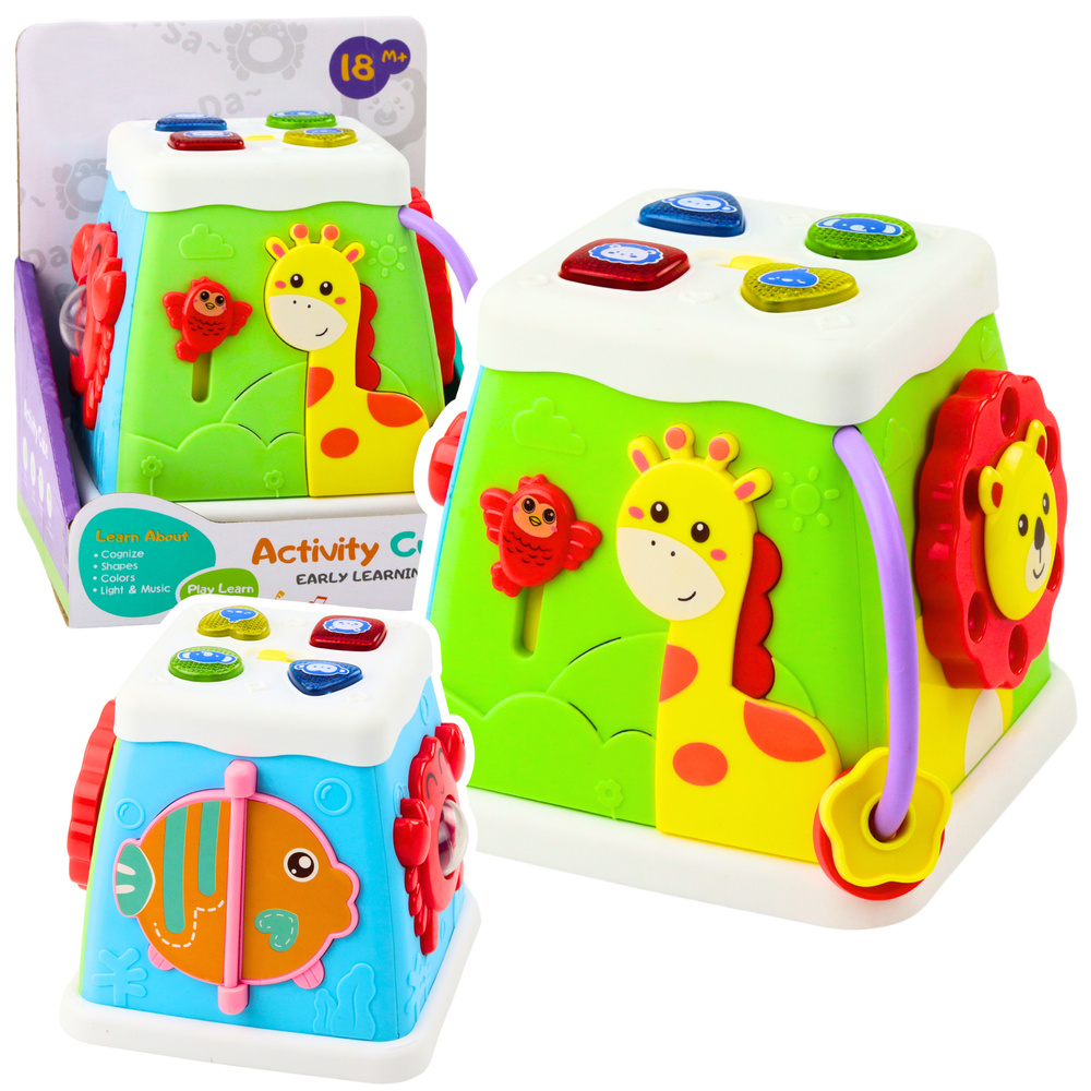 Educational Cube Multifunctional Interactive Lights Sounds | Toys ...