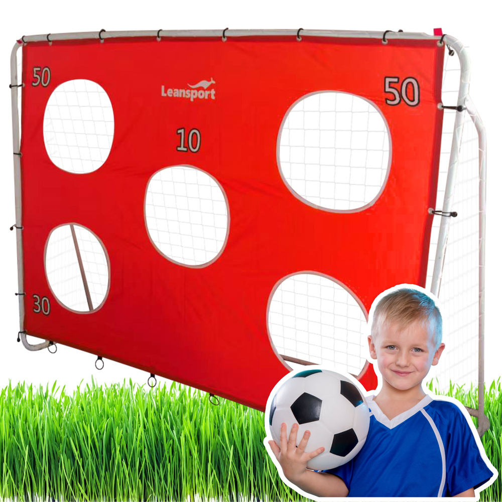 Soccer Training Goal with Target Mat Red 213x152x75cm | Sport & Outdoor ...