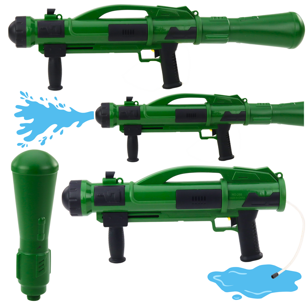 Bazooka Water Gun With Pump 73 cm Green 1100ml | Toys \ Guns ...