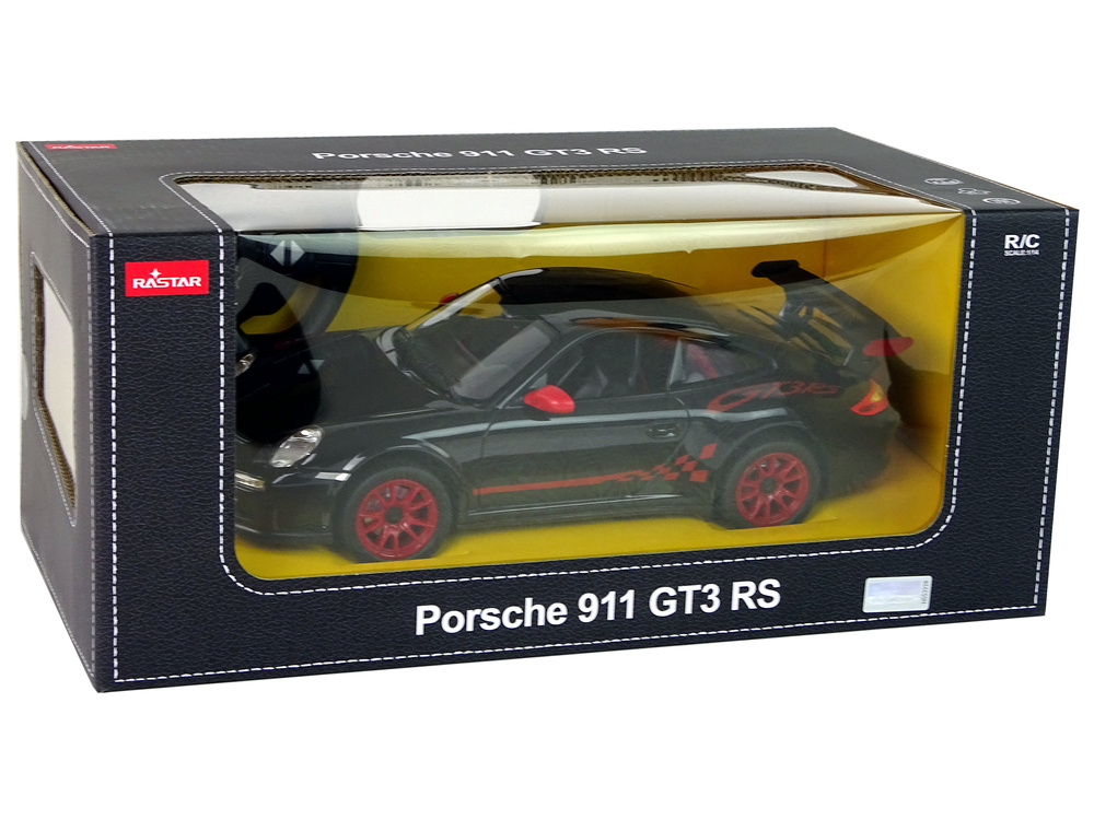 Auto R/C Porsche 911 GT3 RS 1:14 Rastar Czarne - LeanToys.pl