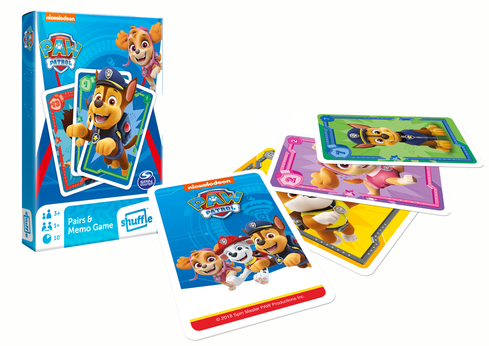 Gra Karciana 2w1 Memory, Czarny Piotruś Psi Patrol Karty - LeanToys.pl
