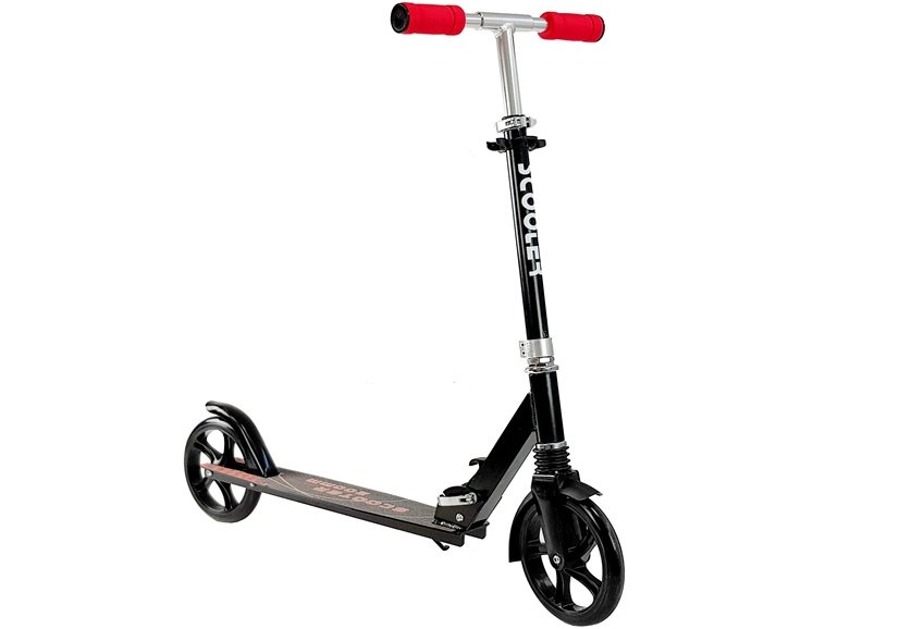 Hulajnoga SCOOTER Duże Koła Czarna - LeanToys.pl