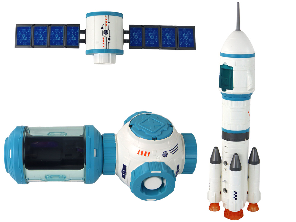 Misja Kosmiczna Zestaw Kosmiczny Rakieta Kosmonauta Kosmos Wyrzutnia 29 ele - LeanToys.pl