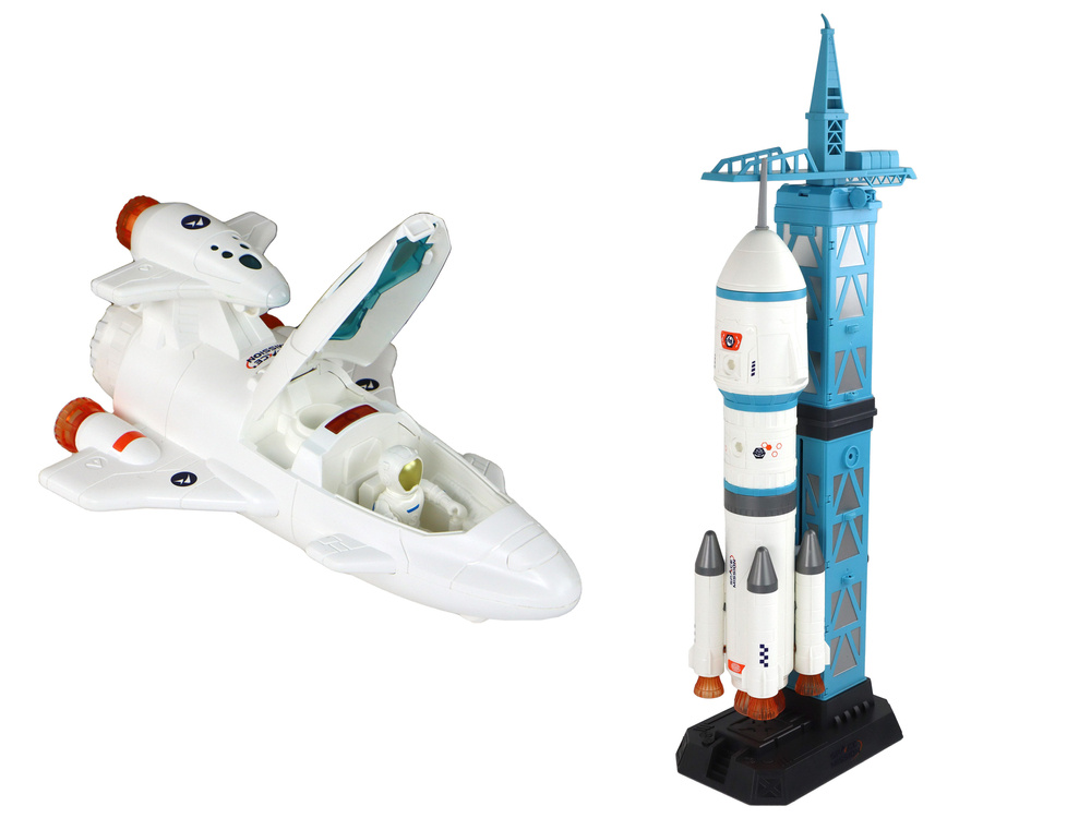 Misja Kosmiczna Zestaw Kosmiczny Rakieta Kosmonauta Kosmos Wyrzutnia 29 ele - LeanToys.pl